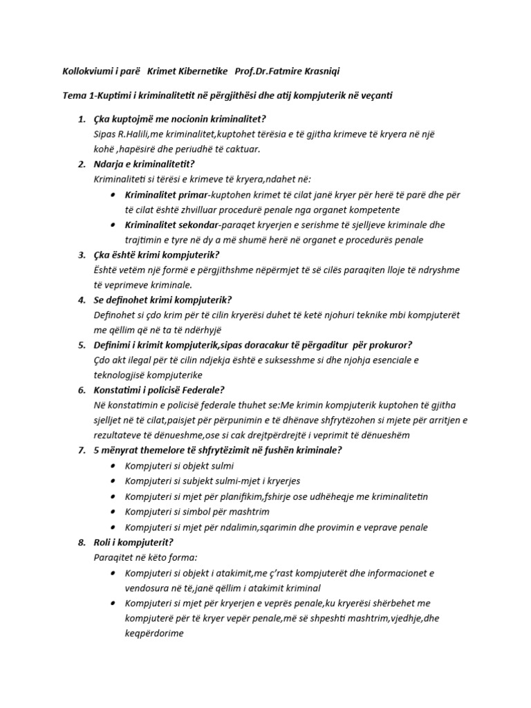 Krimet Kibernetike 1 | PDF