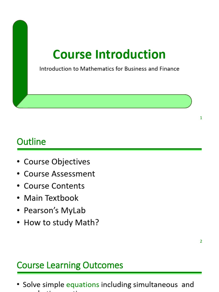 Lecture 01 - Course Introduction + Simple Linear Equations-2 | PDF | Equations | Matrix ...