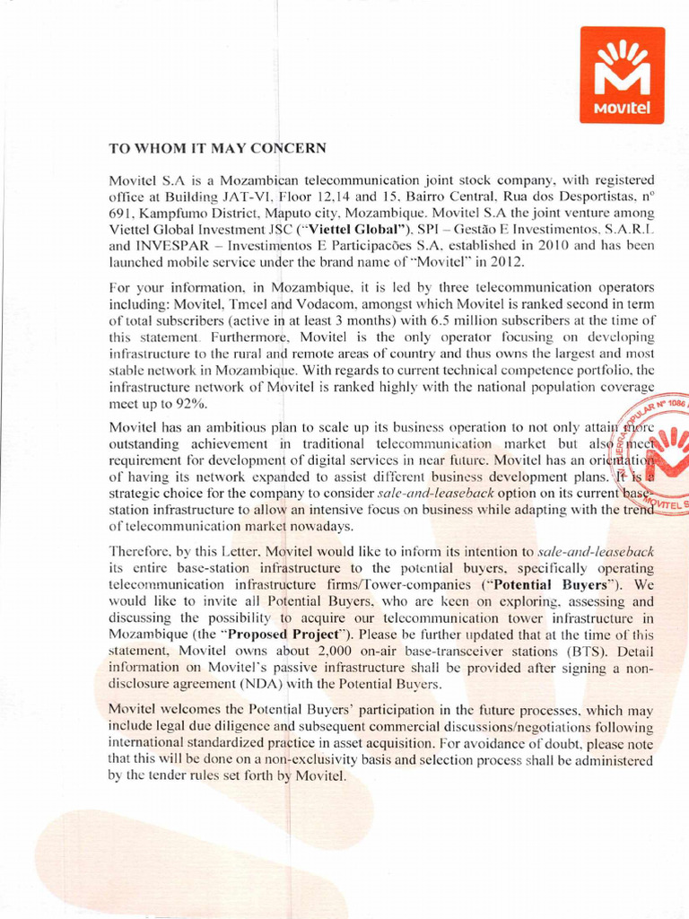 Letter of Intent (Signed) | PDF