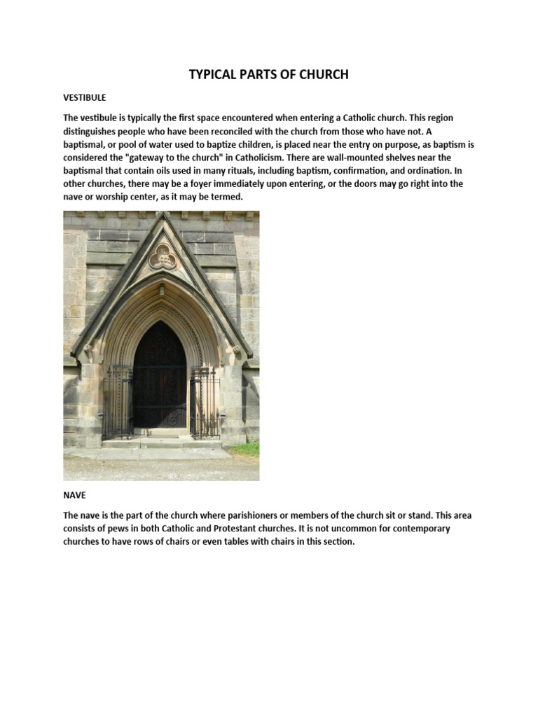 Typical Parts of Church | PDF | Altar | Church (Building)