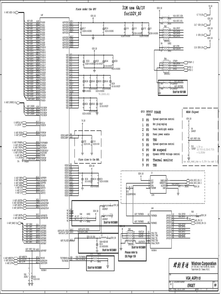 Wistron Egret - Vga Agp - Rev SB | PDF
