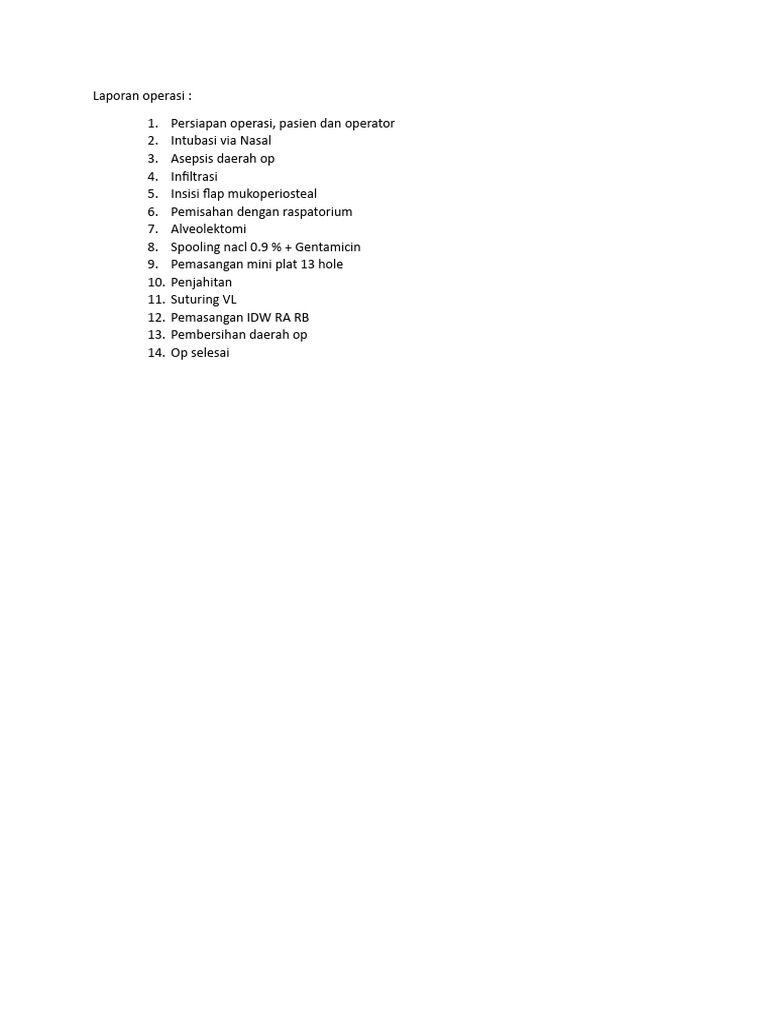 Prosedur Flap Mukoperiosteal dalam Operasi | PDF