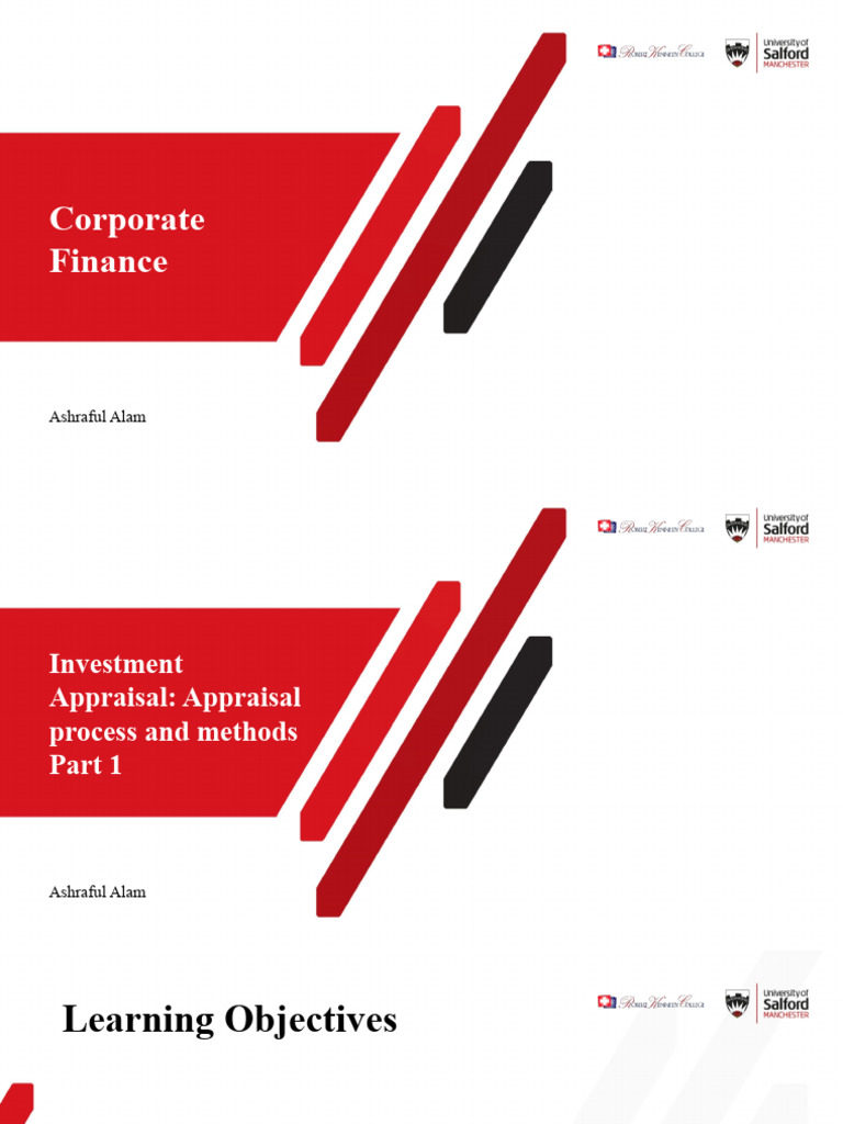 CQF L01P01 | PDF | Net Present Value | Internal Rate Of Return