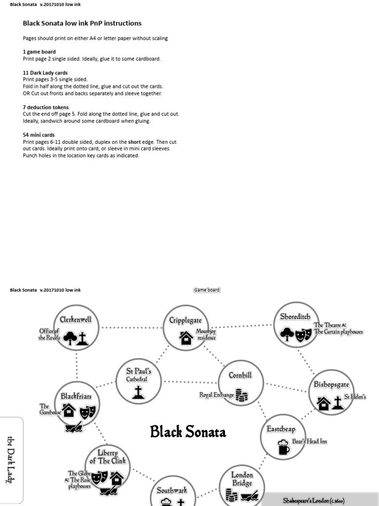 Black Sonata Components - Low Ink | PDF | William Shakespeare