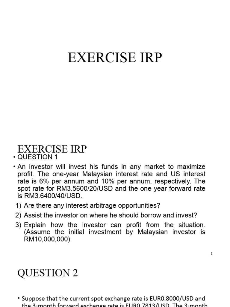 Exercise IRP Student | PDF | Interest | Private Sector