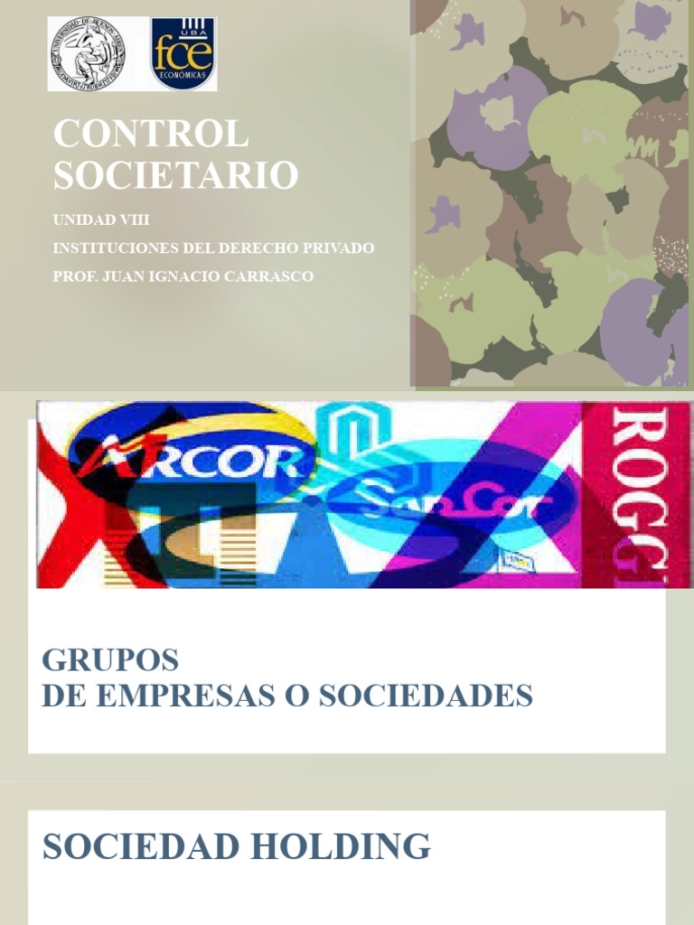 Unidad Viii - Control Societario | PDF | Sociedad | Business