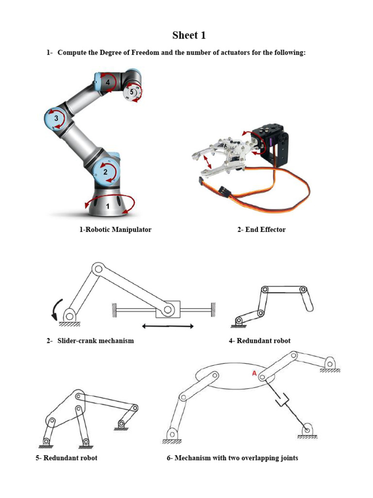 Sheet 1 Robotics | PDF