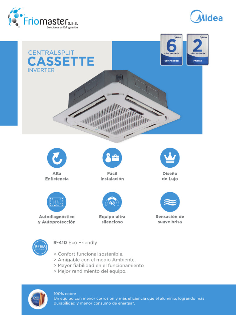 Midea Cassette Inverter | PDF