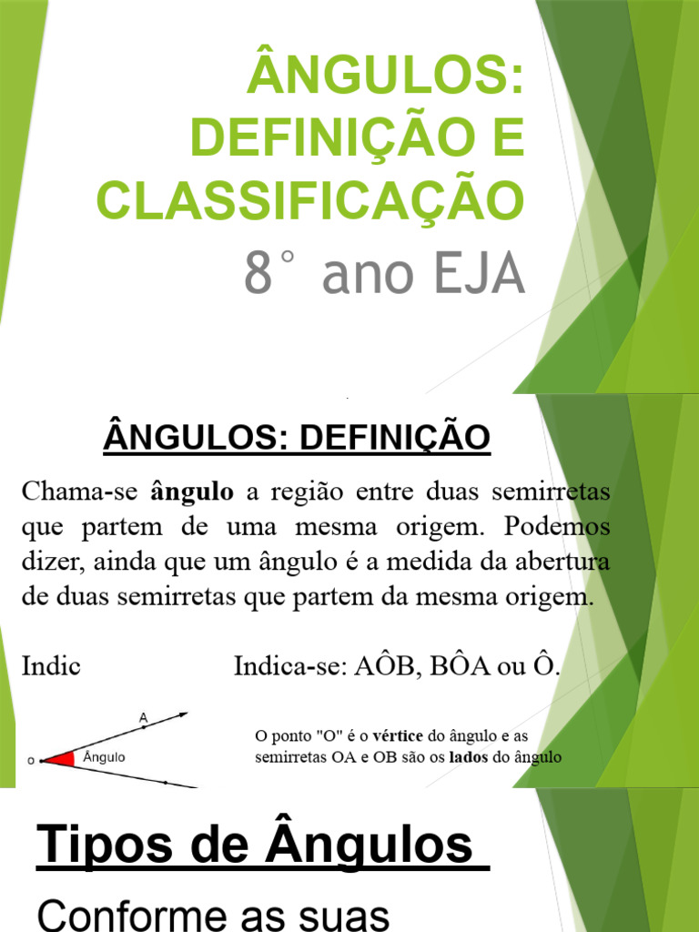 ÂNGULOS 8° Ano EJA | PDF