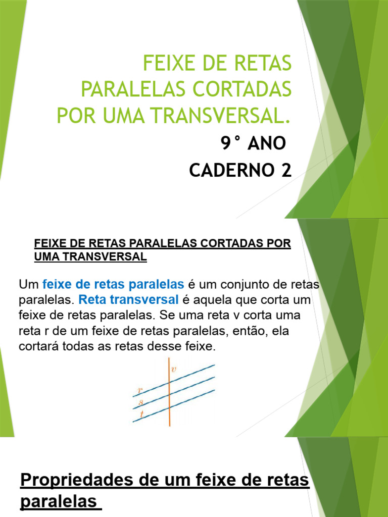 Feixe de Retas Paralelas e Transversais | PDF