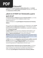 Cómo registrarse en el FAOV y FAVV | PDF | Ahorro | Bancos