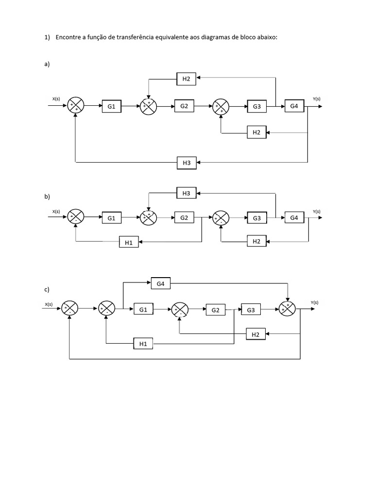 Diagrama de Blocos - Exerccios - 02 | PDF