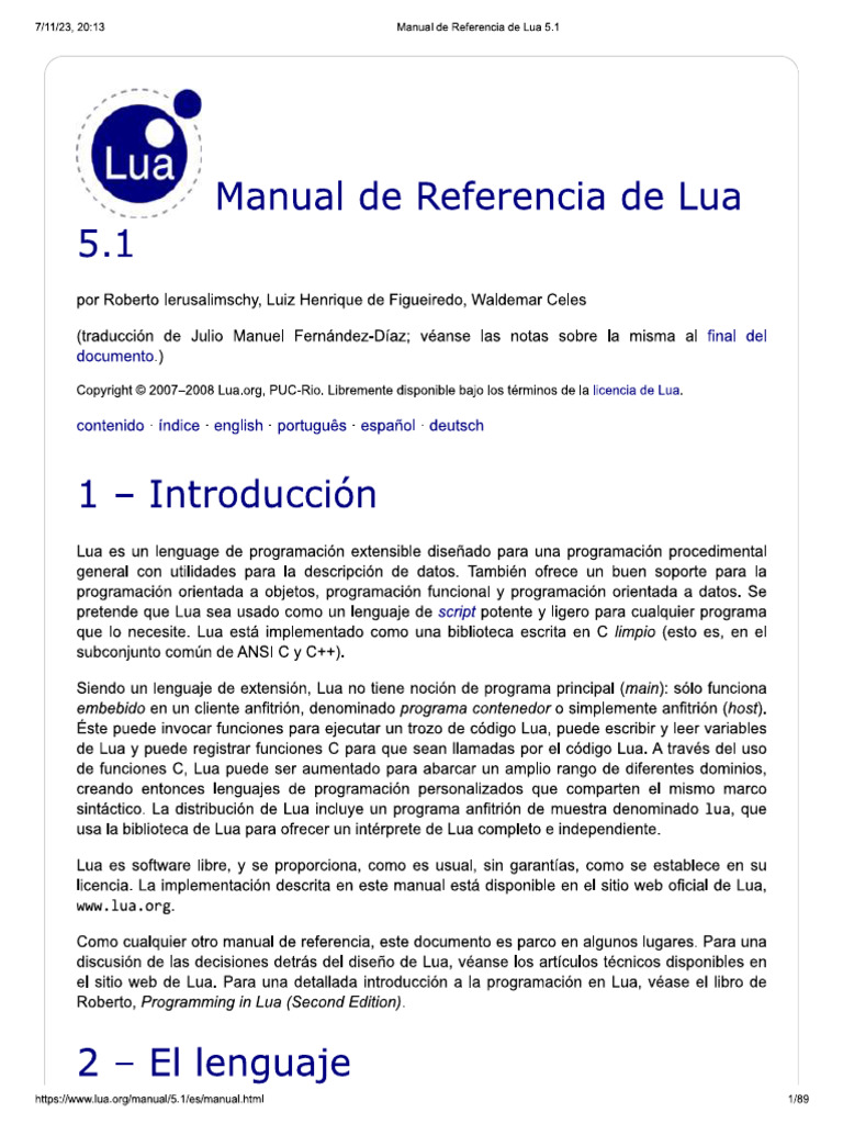 Manual LUA | PDF