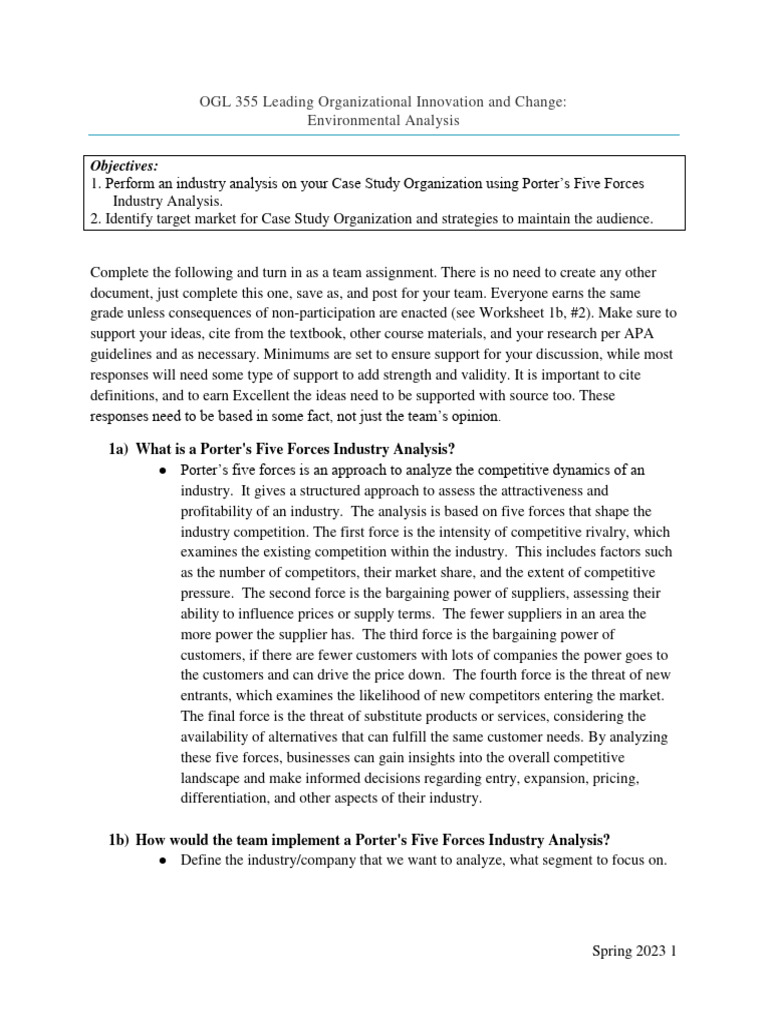 Ogl 355 Mod 2 Assignment Revised - Environmental Analysis | PDF ...