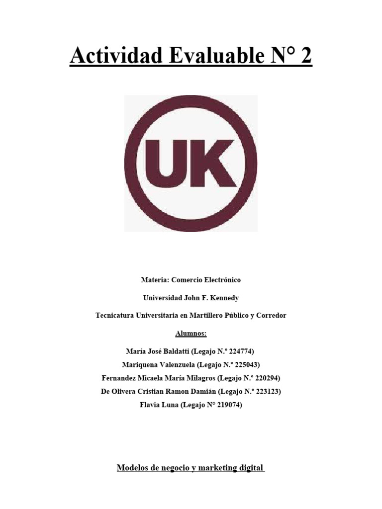 Comercio Electronico Act 2 Editado | PDF | Comercio electrónico | Marketing