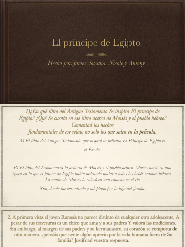Éxodo: Moisés y Ramsés en Egipto | PDF | Moisés | Libro del éxodo