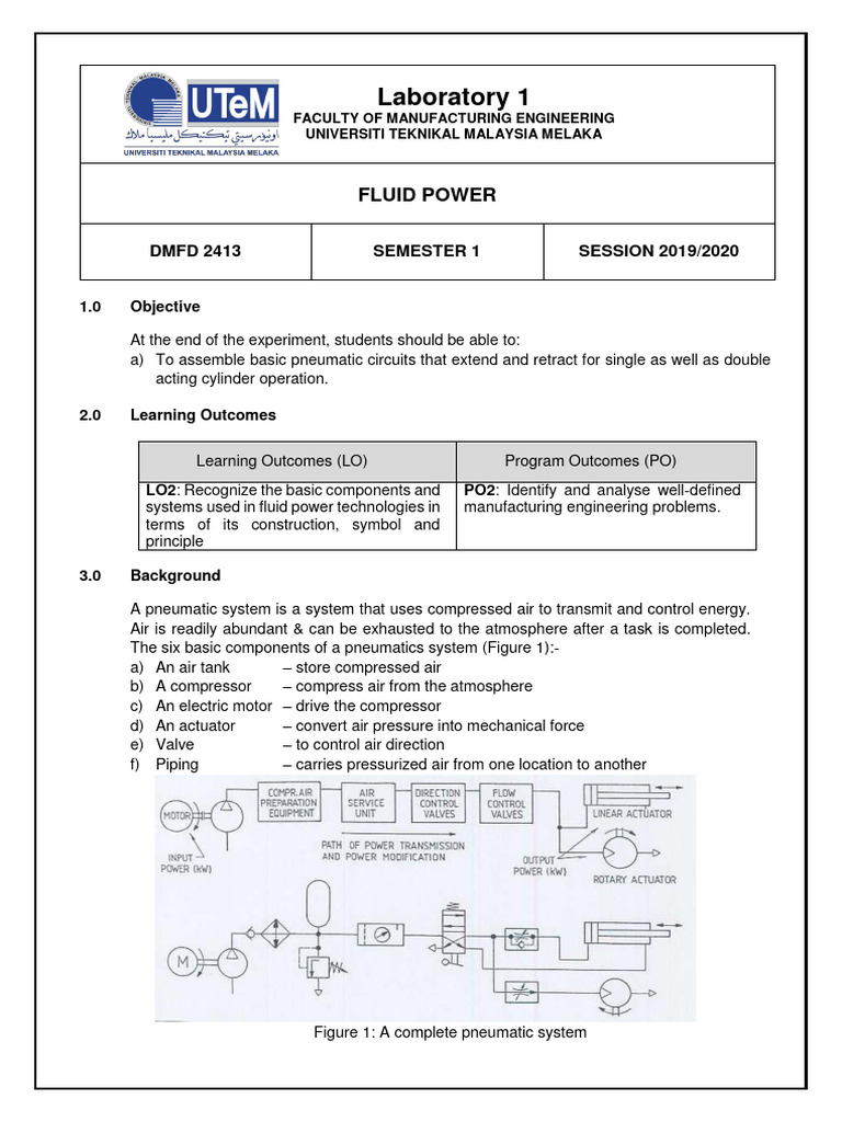 Laboratory 1 DMFD 2413 2019-2020 | PDF | Valve | Energy Technology