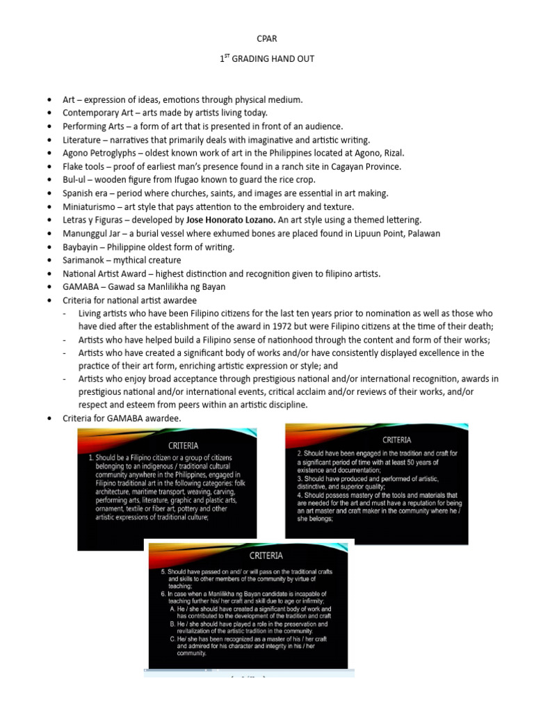 Handout CPAR | PDF | Philippines