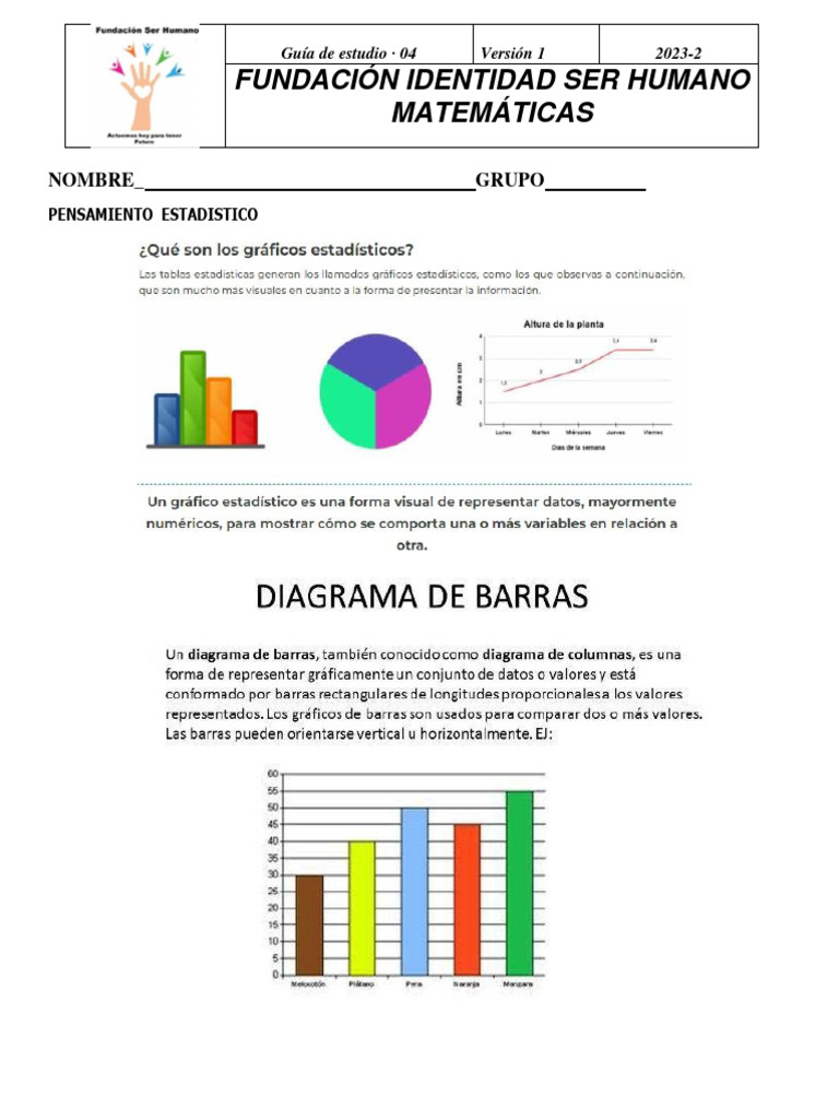 Guias 04 Matematicas 2023 | PDF | Mediana | Media