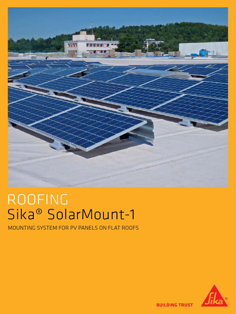 Sika SolarMount 1 | PDF | Photovoltaics | Photovoltaic System