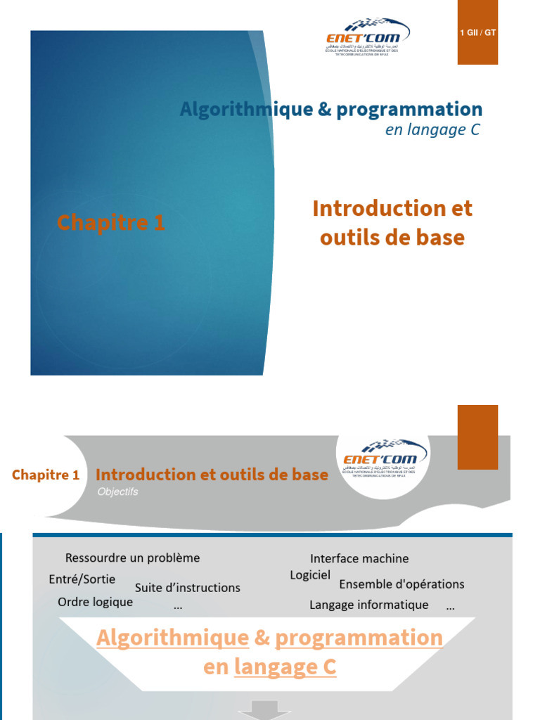 Chapitre 1 - GII - GT | PDF | C (Langage de programmation) | Programmation informatique