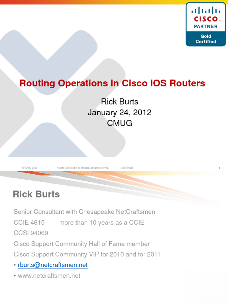 Dokumen - Tips Routing Operations in Cisco Ios Routers Operations in ...