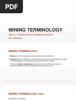 Mining Terminology | PDF | Mining | Ore