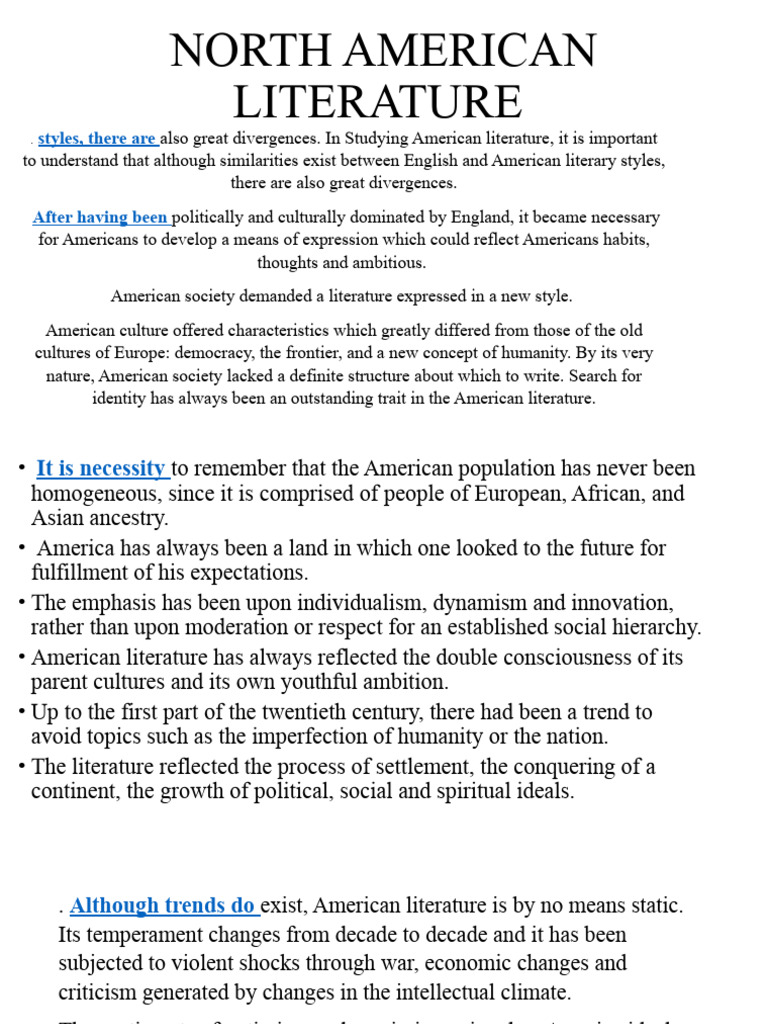 North-American-Literature 2023 | PDF | Puritans | American Literature