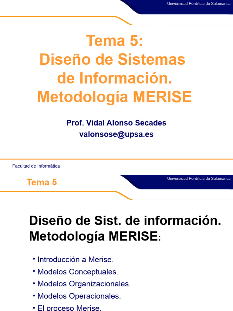 Diseño de Sistemas: Metodología MERISE | PDF | Modelo conceptual ...