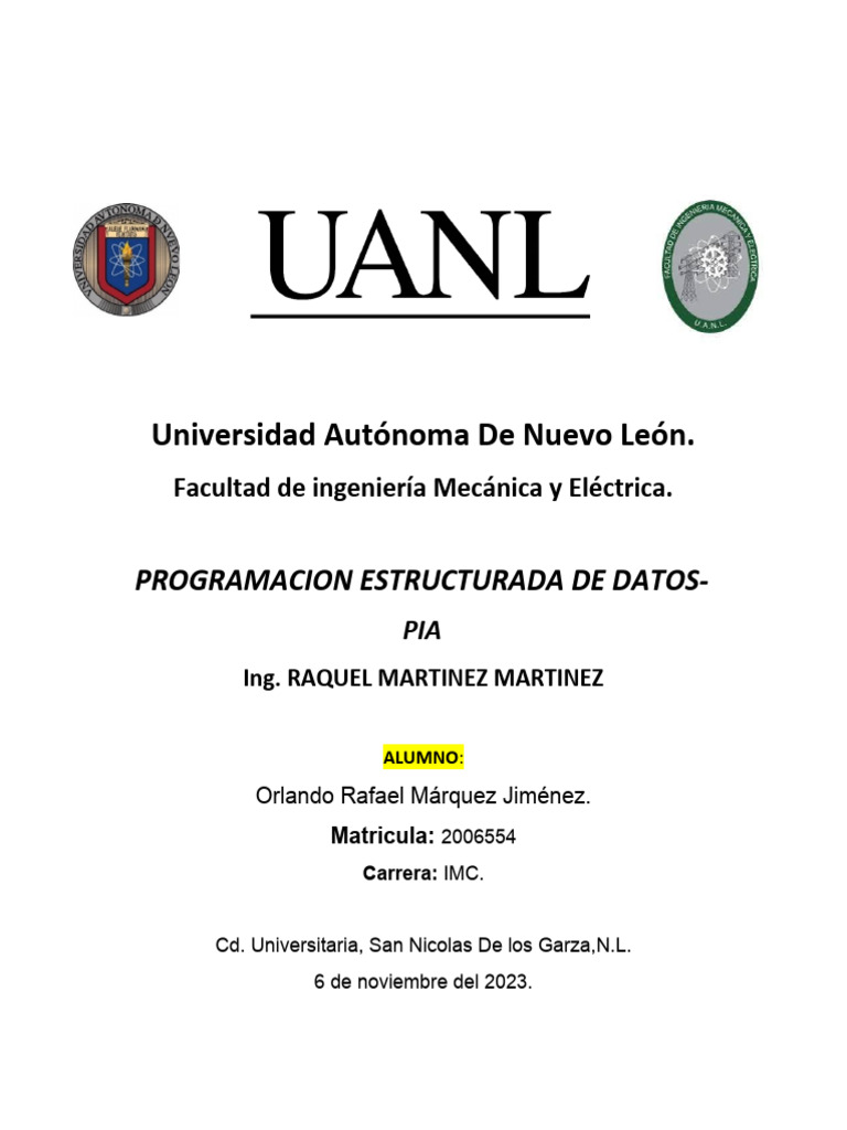 Pia-Programacion Estructurada | PDF