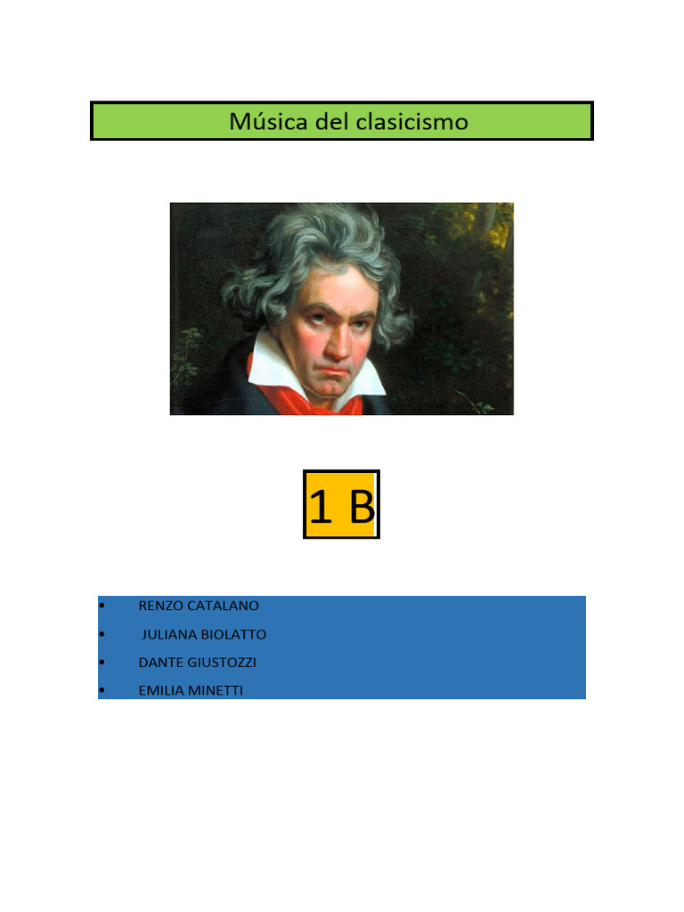 Música Del Clasicismo | PDF | Periodo Clásico (Música) | Wolfgang Amadeus Mozart