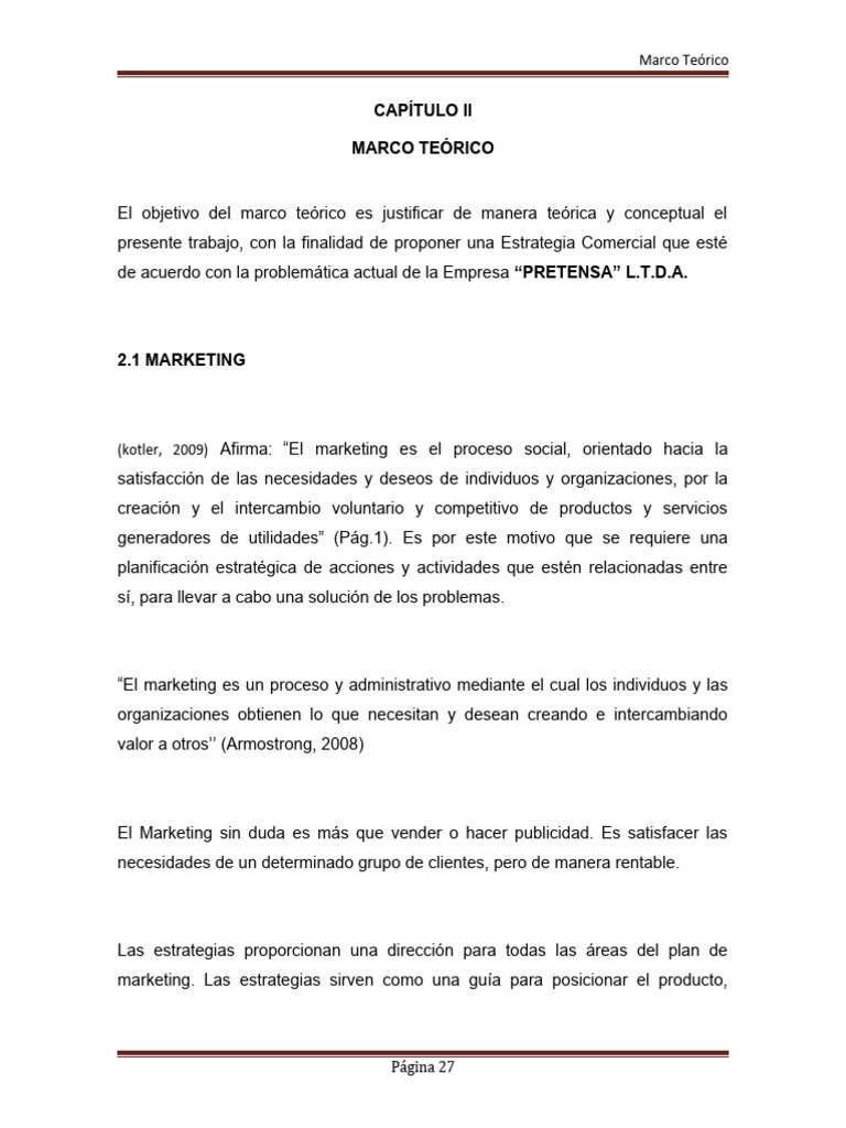 Marco Teórico | PDF | Marketing | Producto (Negocio)