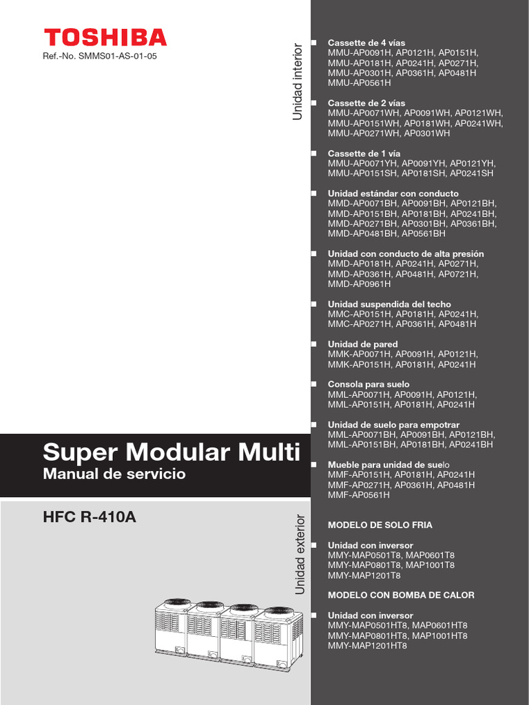 Manual Toshiba SMMS | PDF | voltaje | Ventilación (Arquitectura)