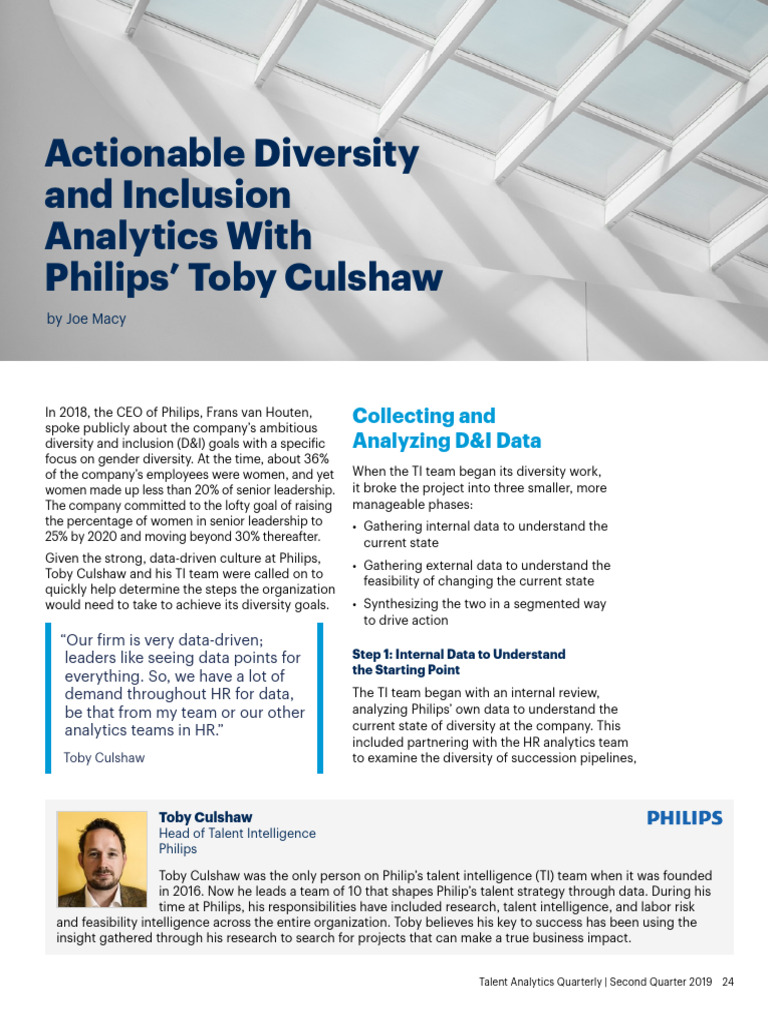 Philips' D&I Strategy with Data Analytics | PDF | Analytics | Business