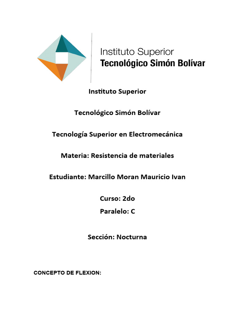 Flexion - Marcillo Moran Mauricio Ivan | PDF | Viga (Estructura) | Doblar