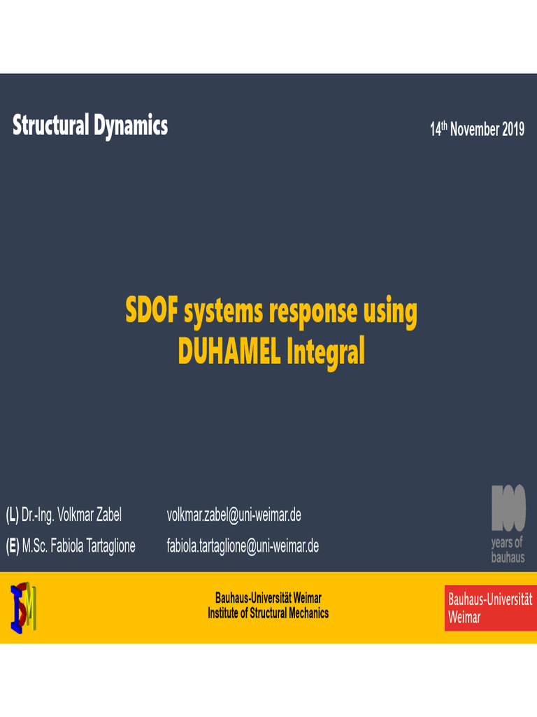 5 Duhamel Integral | PDF | Physics | Motion (Physics)