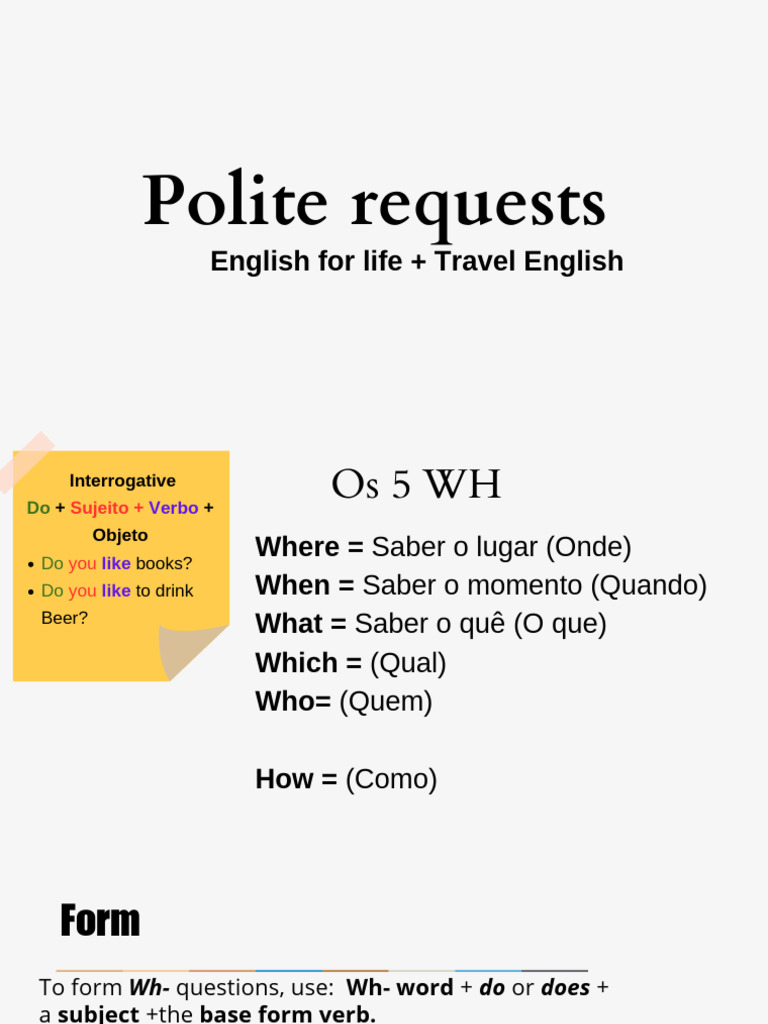 Slides - Polite Request | PDF | Linguistic Typology | Linguistics