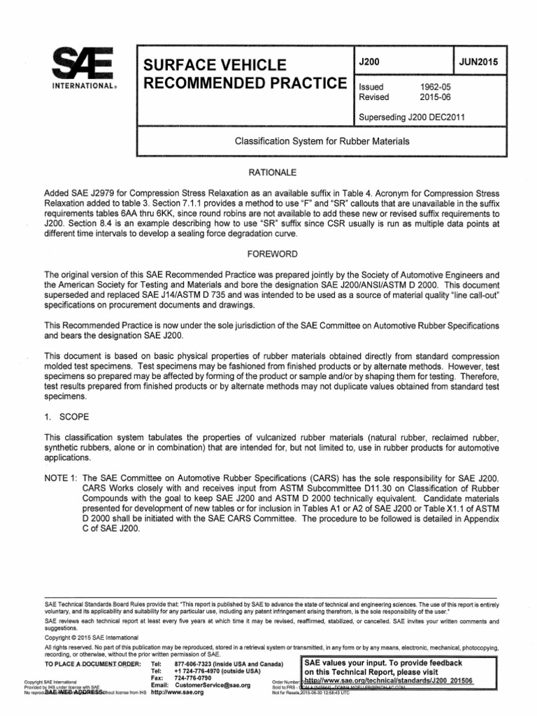 Sae J200 | PDF