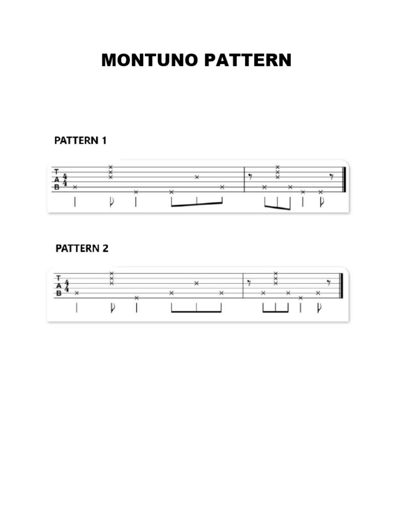 Montuno Pattern | PDF