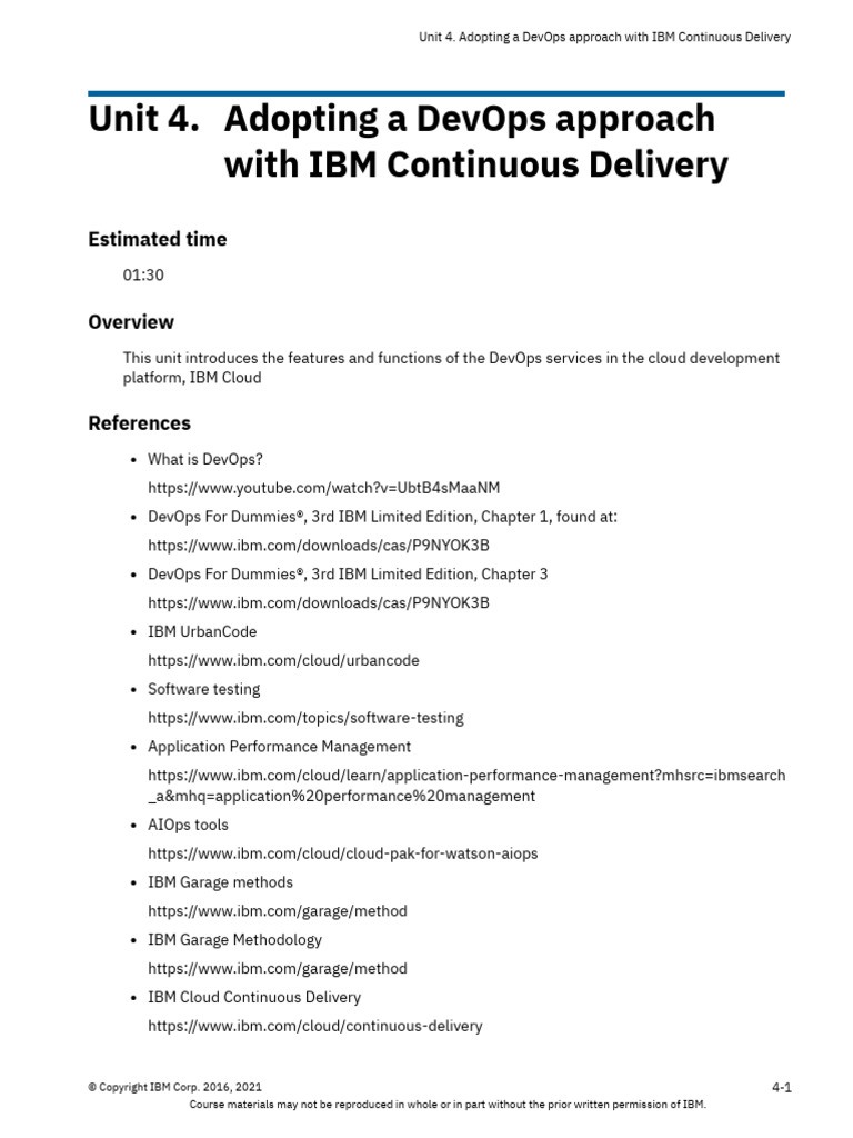 Unit4 DevOps v2021 | Download Free PDF | Cloud Computing | Agile Software Development