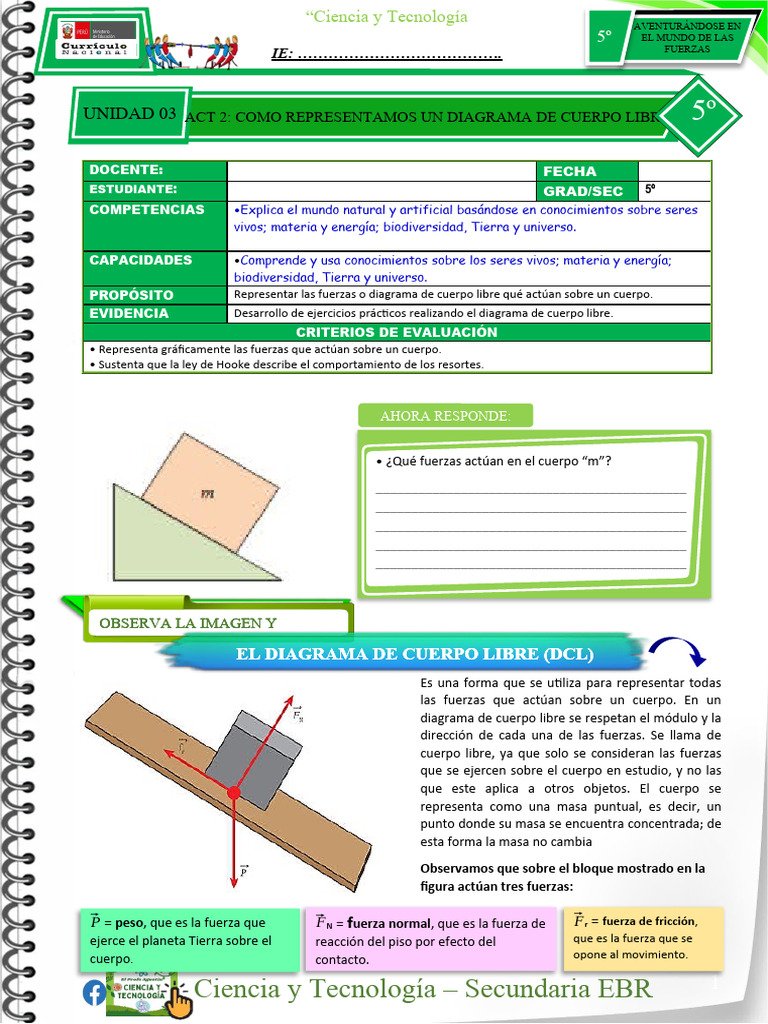 B-5º Act 2-Cyt-Und 3 | PDF | Fuerza | Mecanica clasica