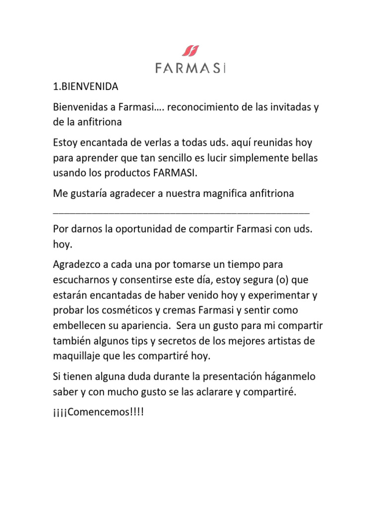 Historia y Productos de Farmasi | PDF | Productos cosméticos ...