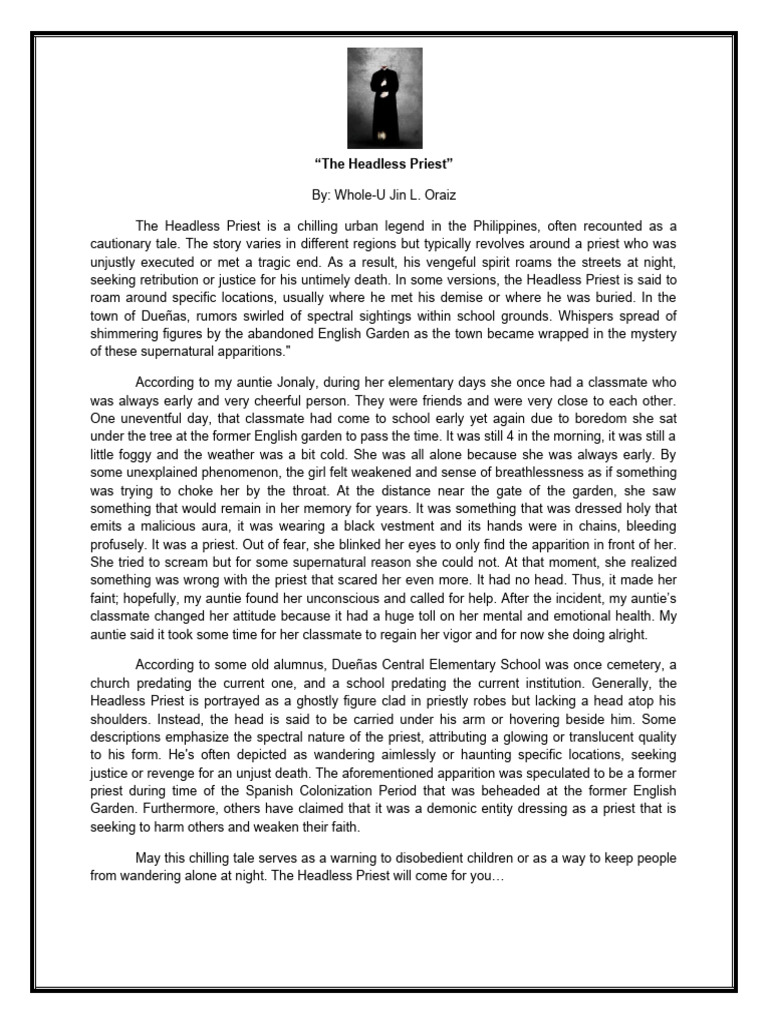 The Headless Priest | PDF | Ghosts