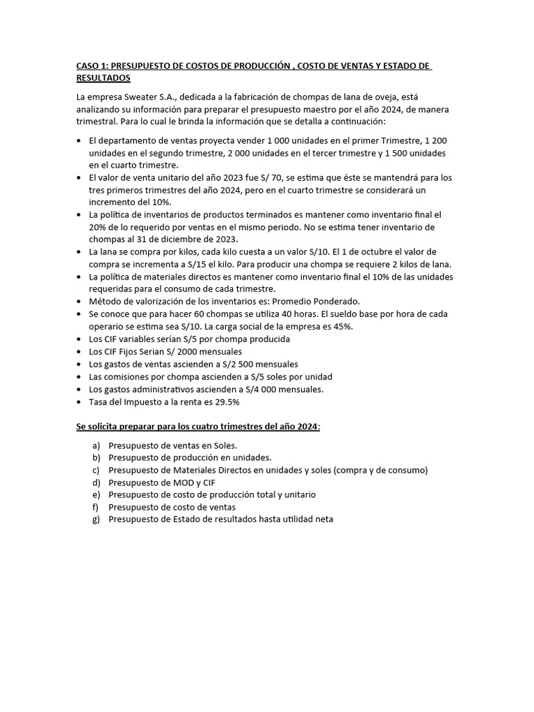 Caso 1 | PDF