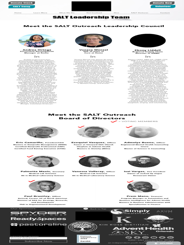 Leadership SALT Outreach Inc | PDF | Nonprofit Organization | Business