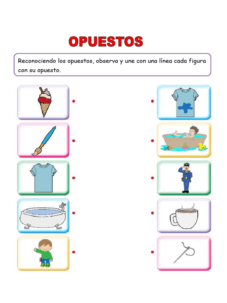 Opuestos | PDF | Métodos y materiales de enseñanza