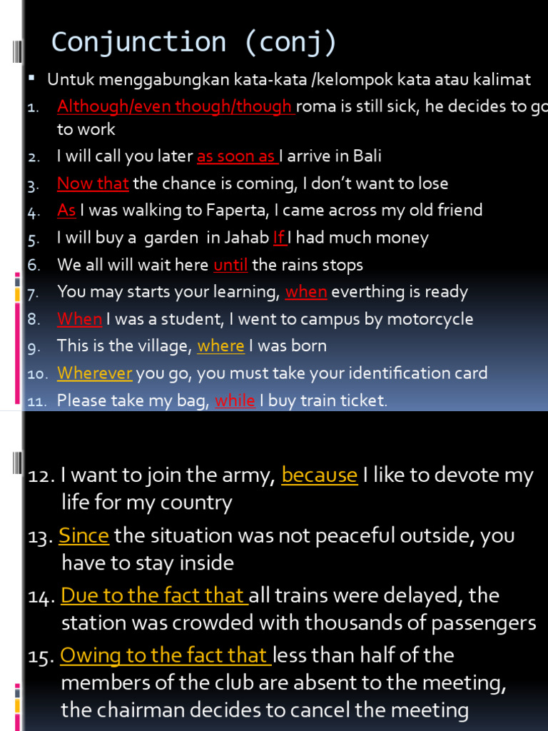 Conjunction (Conj) | PDF