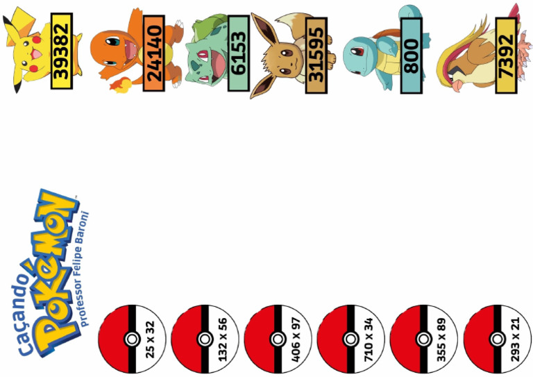 11 Multiplicação (Pokemon) | PDF