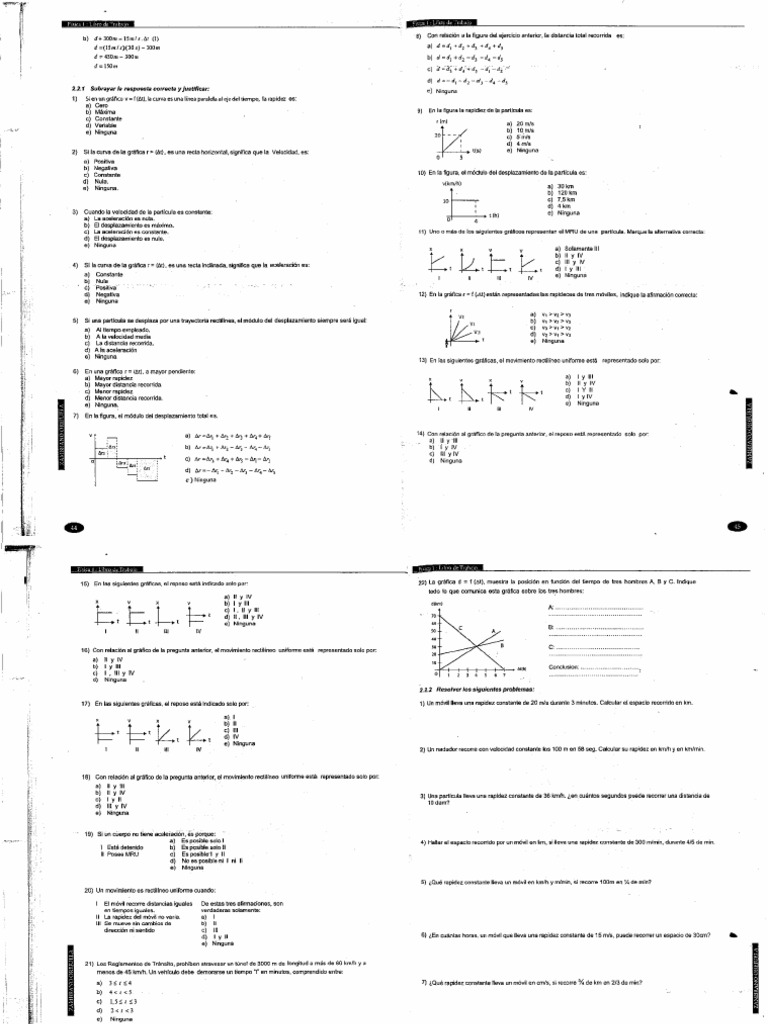 Ejercicios de MRU - Primero Bachillerato 2023-2024 | PDF