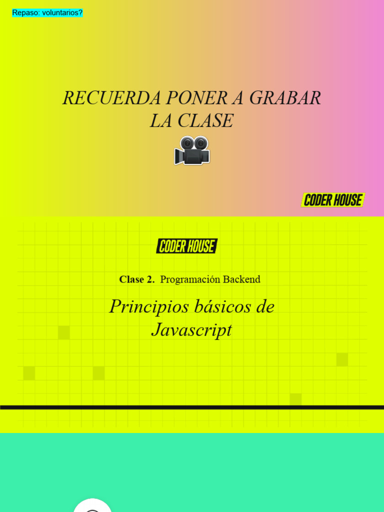 Clase 2 - Principios Básicos de Javascript | PDF | Constructor ... Clase 2 - Principios Básicos de Javascript | PDF | Constructor ...
